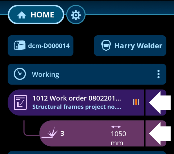 Completing welding tasks with WeldEye App