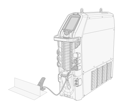 Connecting earth return cable and clamp