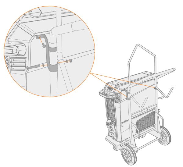 Installing equipment on cart (optional)